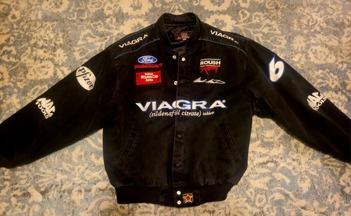 Vintage Mark Martin Viagra NASCAR Winston Cup Roush Racing Jacket JH ...