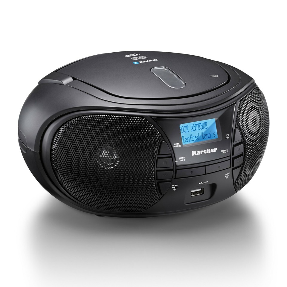 Karcher RR 5028D tragbarer CD Player mit UKW & DAB+ Radio - Bluetooth ...