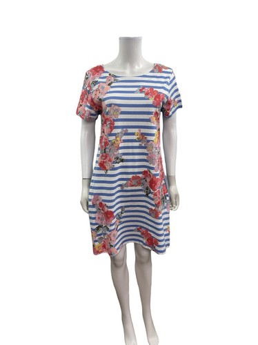 Joules Women’s Size 10 Ottie Jersey Woven Mix Short Sleeve Shift Dress ...