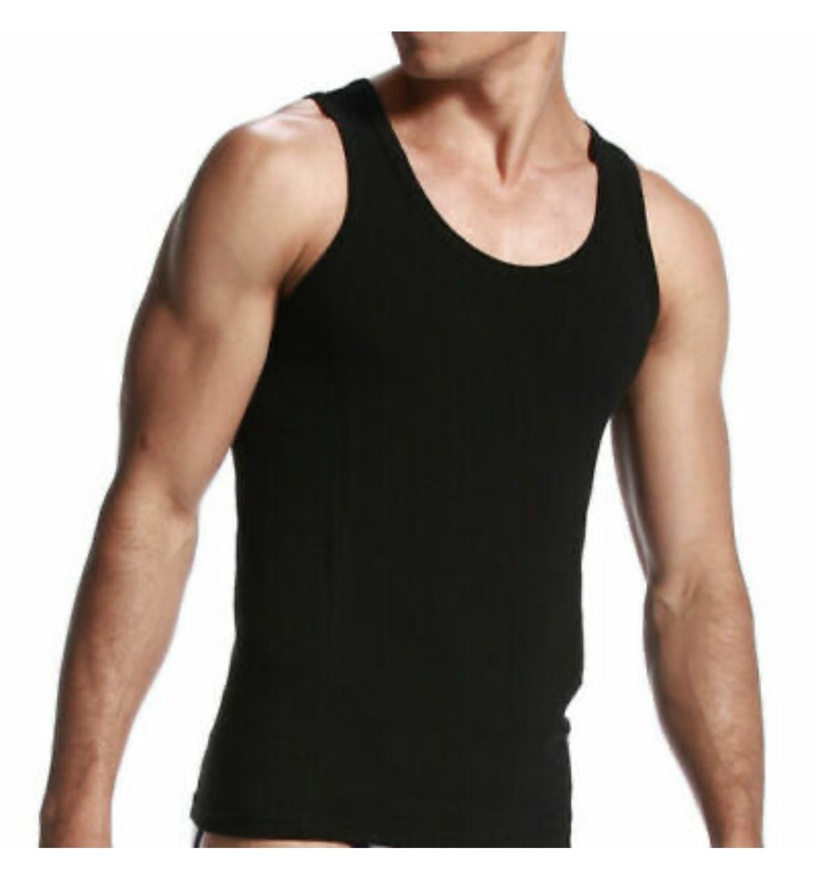 MEN'S IMPROVED VESTS MULTI COLOUR ASSORTED/PLAIN BLACK VEST 6 PACKS ...