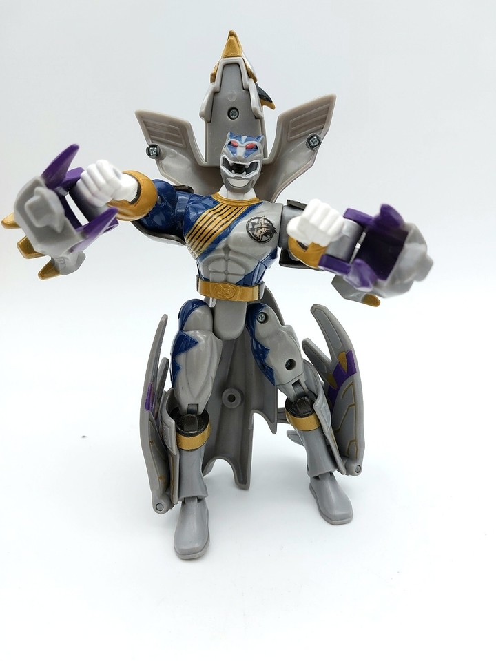 2002 BANDAI POWER RANGERS WILD FORCE EAGLE BIRD GRAY WING ACTION FIGURE ...