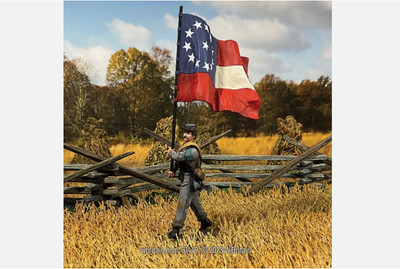 W.Britain 31449 Confederate Infantry Flagbearer 1st National Colors ...