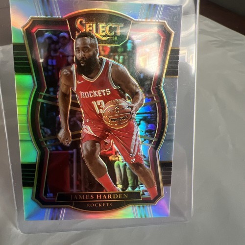 JAMES HARDEN SILVER PRIZM 2017-18 SELECT BASKETBALL CARD 177 PREMIER ...