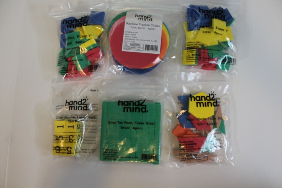 HAND2MIND Lot Math Manipulatives, Place Value Chips, Base Ten, Dice, & MORE | eBay