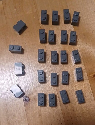 Lego Light Grey 1x2 Lot Of 24 | eBay