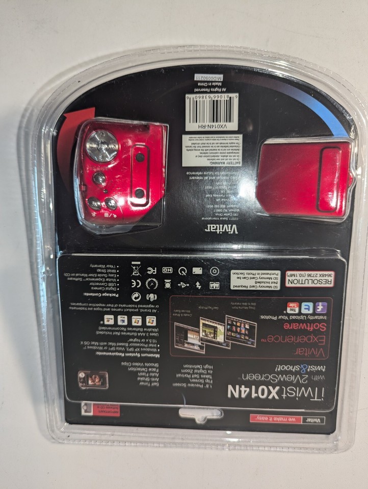 Vivitar ViviCam iTwist X017 10.1MP HD Digital Camera Swivel Twist ...