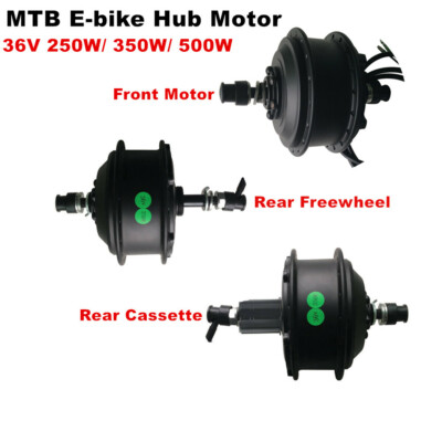 MTB Ebike Hub Motor 36V 250W 350W 500W Brushless Gear Front/Rear Wheel ...