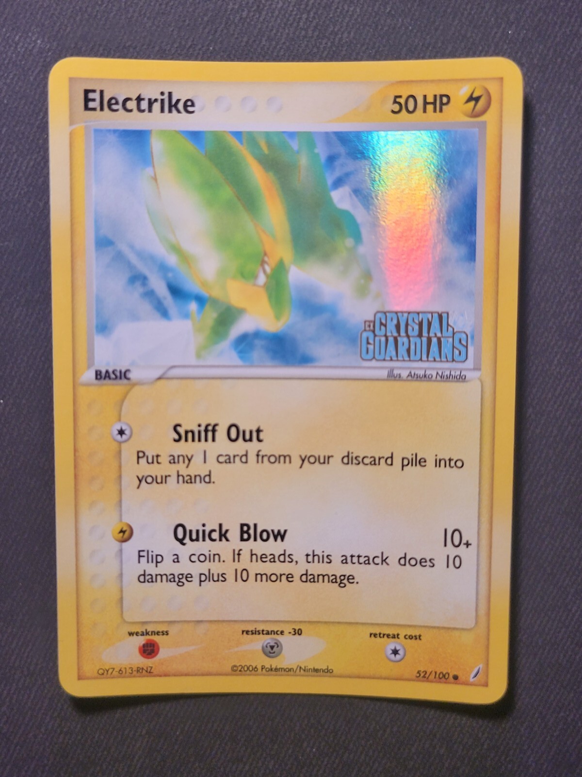Electrike EX Crystal Guardians (Reverse Holo) 52/10 - Pokemon TCG - LP ...