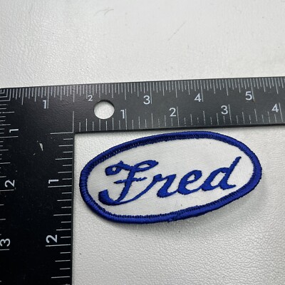 NOS Oval Blue Letter FRED Name Patch (For Mechanic & Worker Uniforms ...