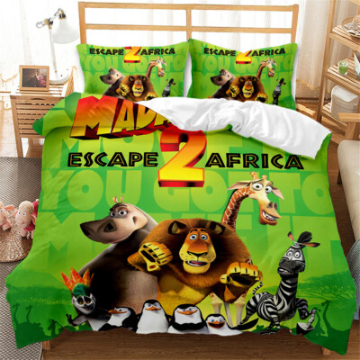 Madagascar/Cartoon Movie/Kids/Doona Cover/Double-sided Pillowcase ...