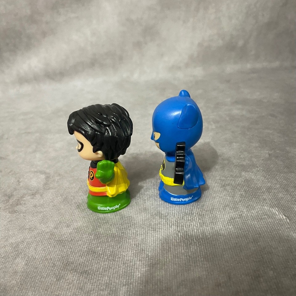 Fisher-Price Little People DC Batman Robin Kids OS Superhero Figures ...