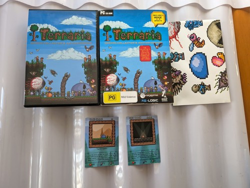 Terraria Collectors Edition PC CD-ROM PG Two Art Cards and Poster ...