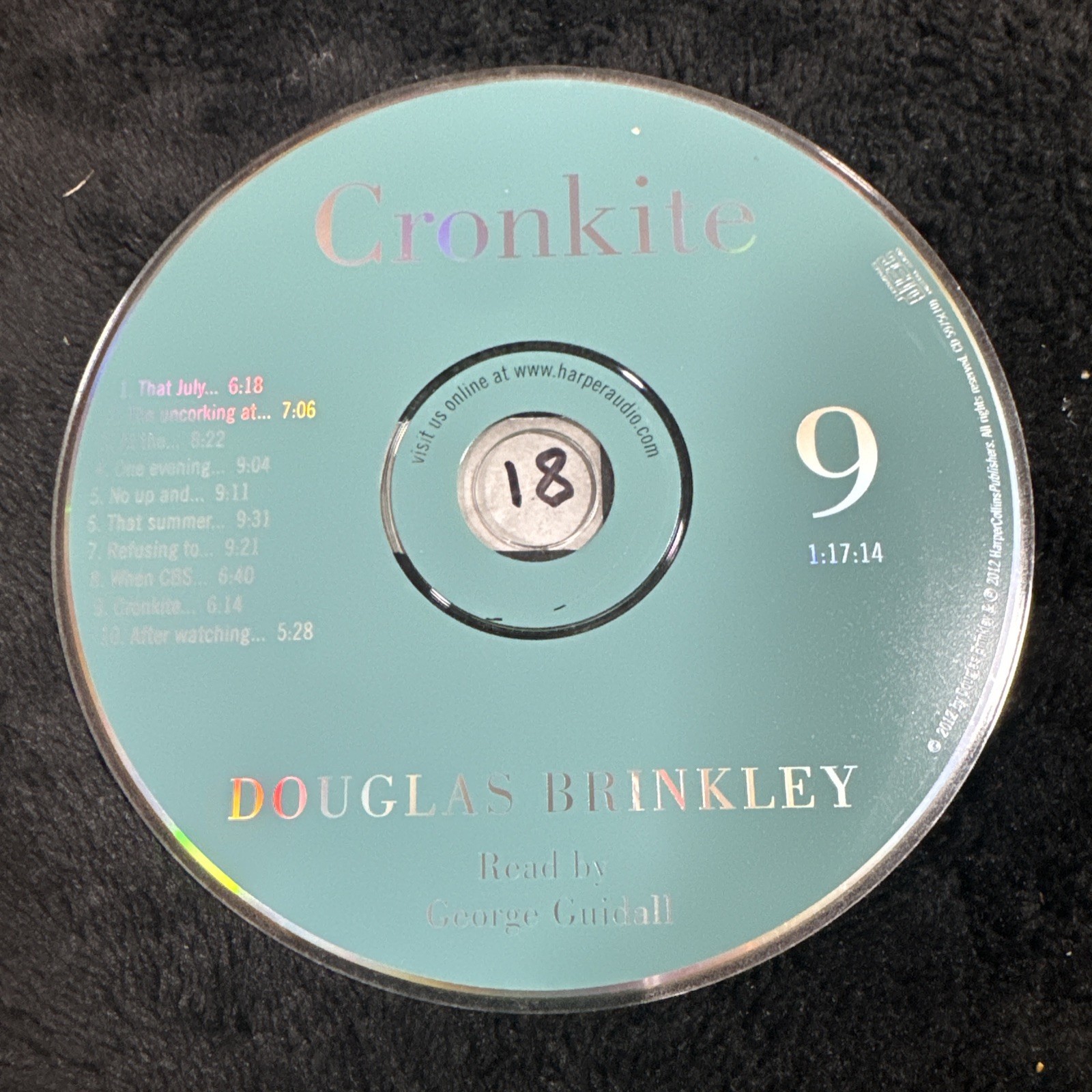 Cronkite - Douglas Brinkley Audio CD 2012 Disc #9 | eBay