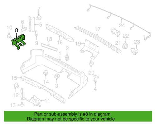 ( 1 ) GENUINE LAND ROVER DQL000061 Bumper Mounting Bracket-Right Rear ...