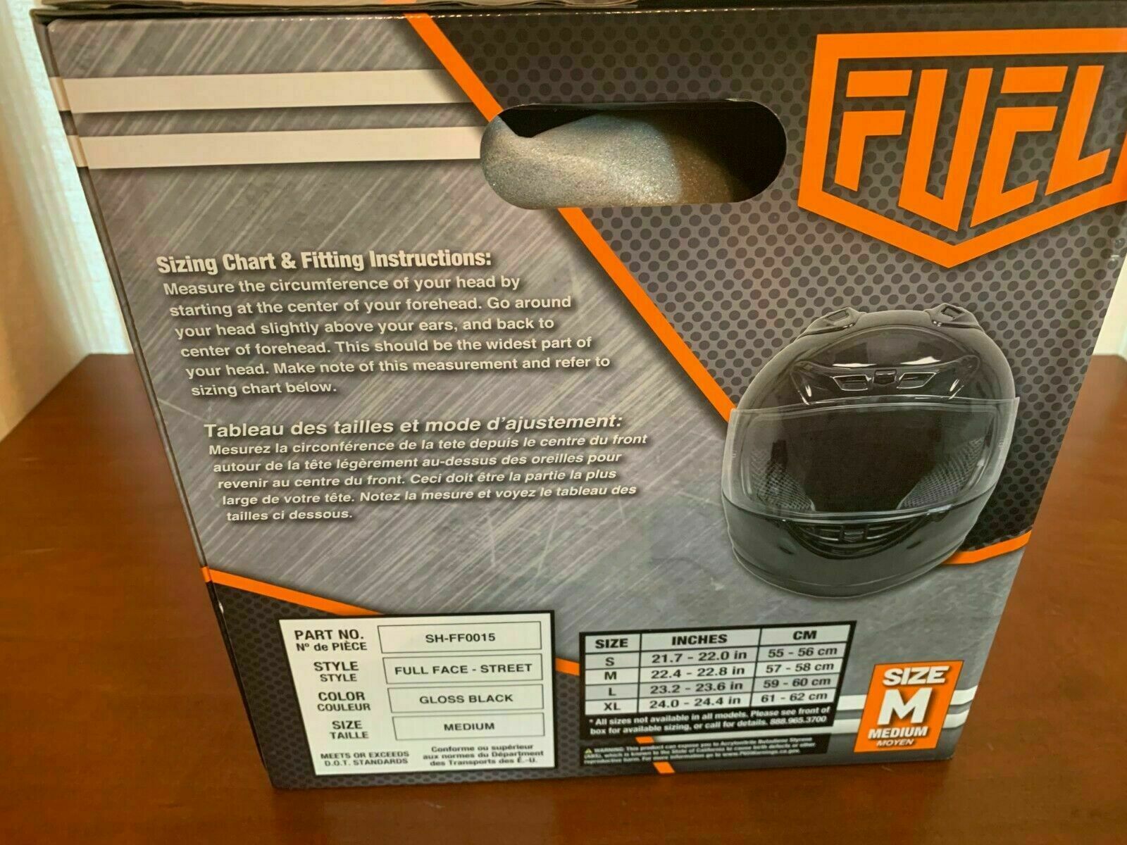 Fuel Helmets SH-FF0015 Unisex-Adult Full Face Helmet (Gloss Black ...