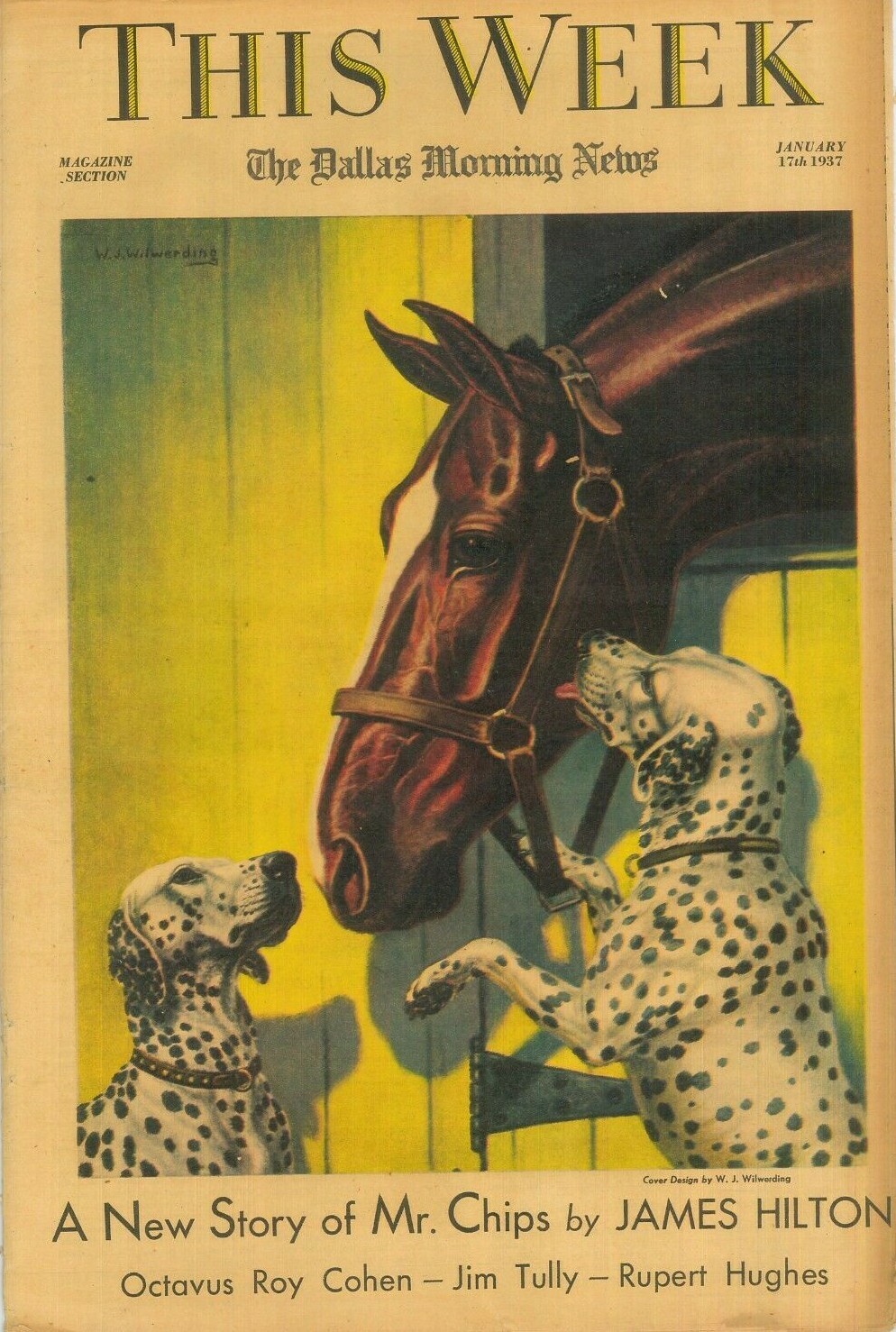 This Week Magazine 17 January 1937 Rupert Hughes James Hilton Andre ...