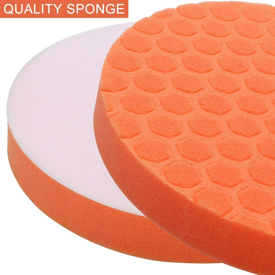 Polishing Pad 7" Car Waxing Polish Foam Sponge Kit Buffer Polisher ...