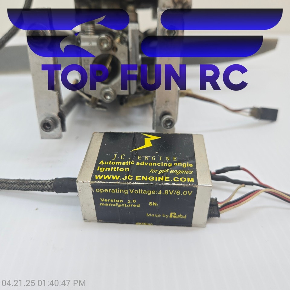 26cc RC Gas Airplane Motor, Electronic Ignition-Side Exhaust, Rear Carb ...