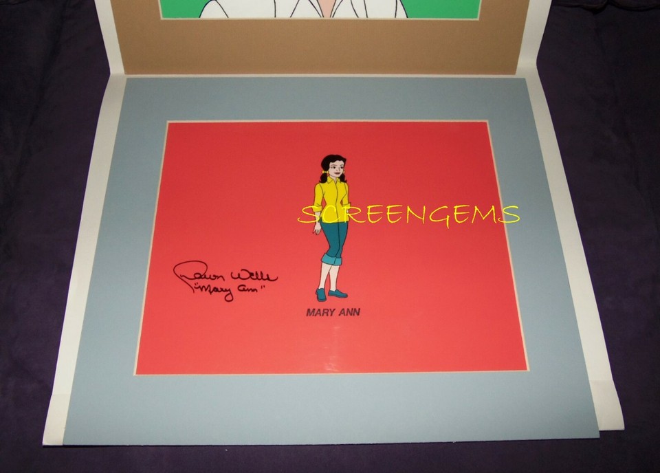 Gilligan's Island animation cels signed Russell Johnson Dawn Wells TV ...