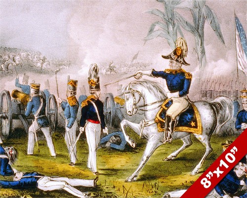 LITTLE MORE GRAPE CAPTAIN BRAGG BATTLE OF BUENA VISTA PAINTING ART ...