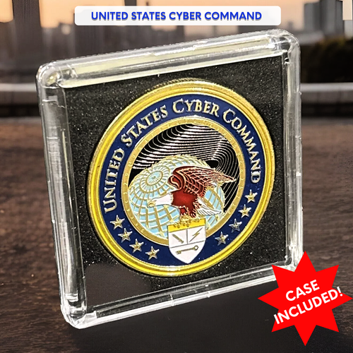 US CYBER COMMAND-Department of Defense Challenge Coin USCYBERCOM w/Case ...