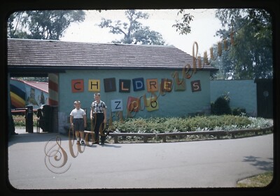 Boys Childrens Zoo Sign 1950s 35mm Slide Red Border Kodachrome | eBay