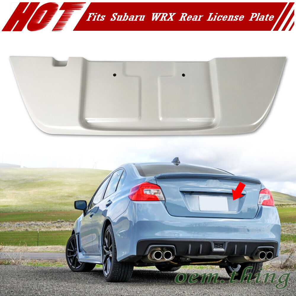 Fits Subaru WRX STI Sedan 4th Rear License Plate Frame Backing ABS 2021 ...