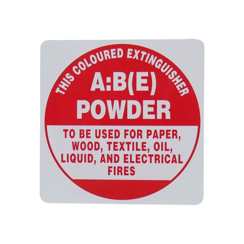 ABE Class Dry Chemical Powder Type Extinguisher Location Sign | 4WD ...