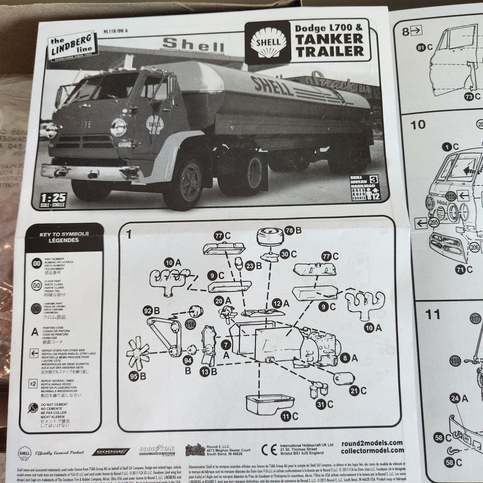 Lindberg 1:25 DODGE L-700 TILT CAB SEMI TRUCK MODEL KIT *ONLY* Complete ...
