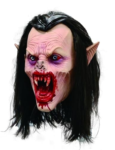 Horror Mask with Wigs, Scary Evil Ghost Full Head Latxe Mask, Halloween ...