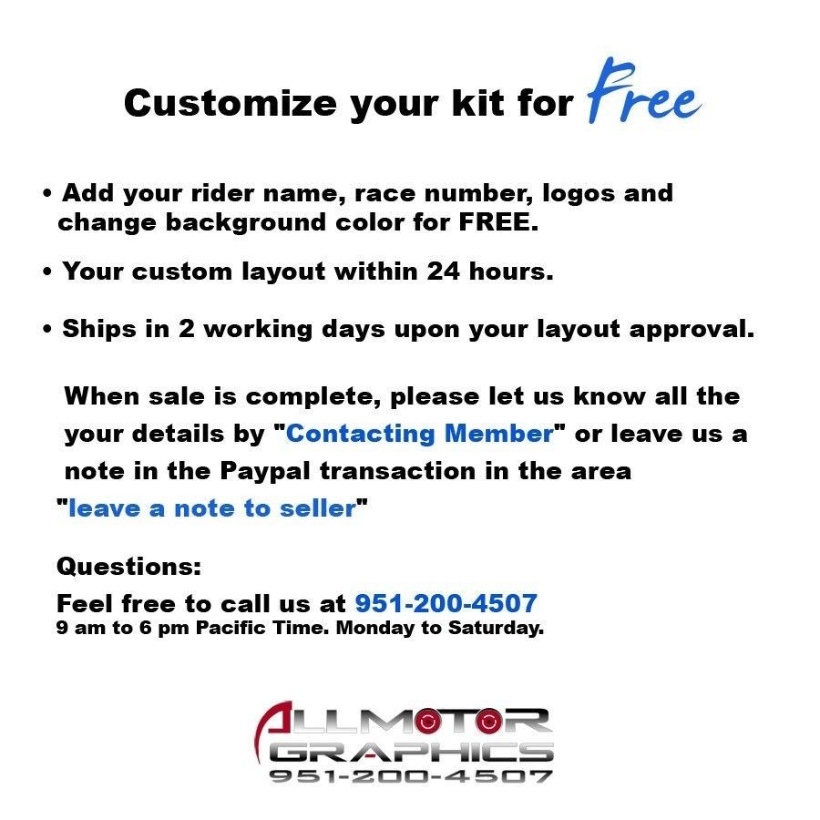 APEX Pro Shark MXR 70 90 graphics sticker kit NO2500 Blue FREE Custom ...