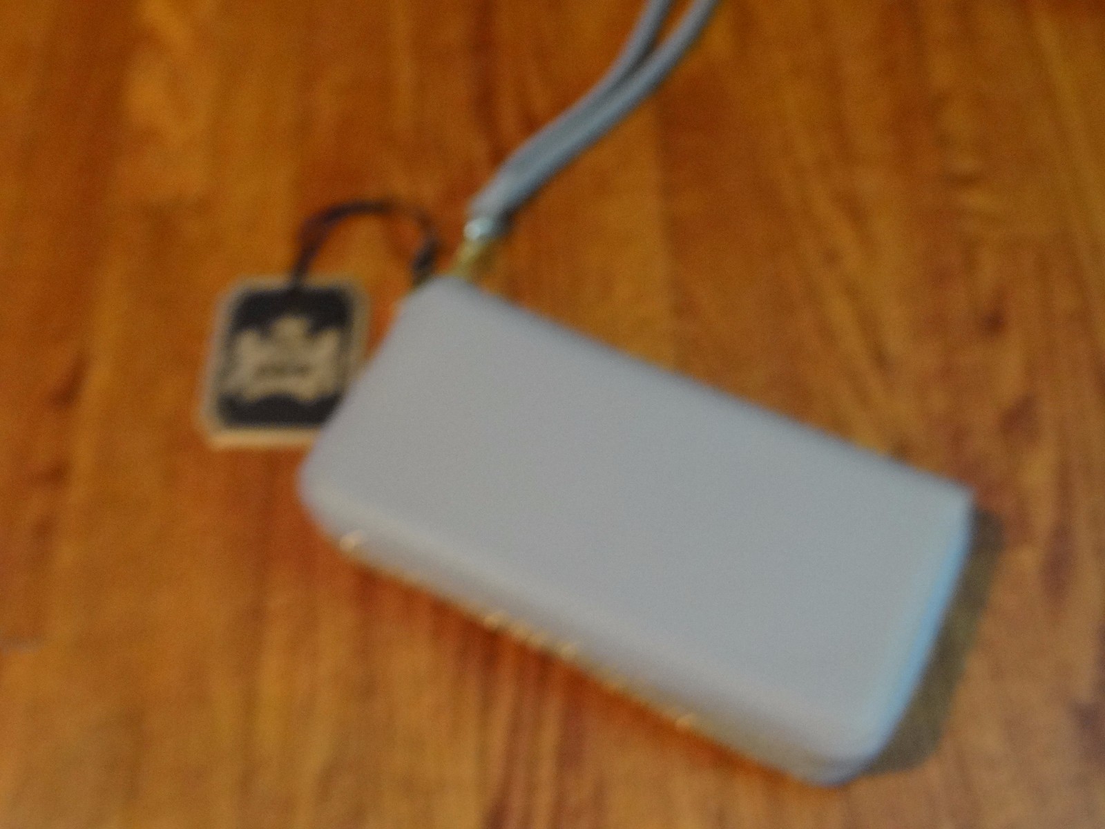 NWT Deluxity large gray double zip around wallet 3 sections organizer ...