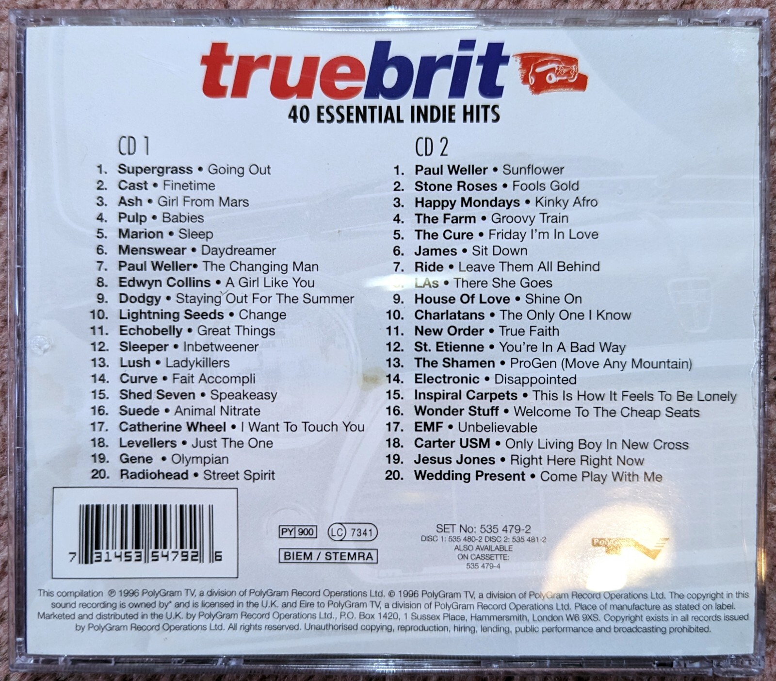 Truebrit: 40 Essential Indie Hits (2CD, 1996) | eBay UK