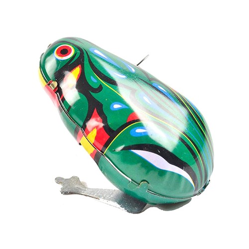 Tin Clockwork Clockwork Toy Jumping Frog Education Baby Classic Toy ...