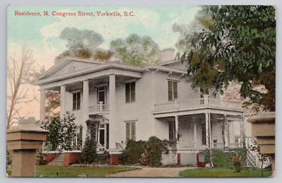 Yorkville SC Residence on North Congress St. South Carolina Postcard ...