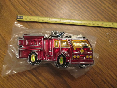 Fire Truck Suncatcher Sun Catcher Stained Glass-style window hanging | eBay
