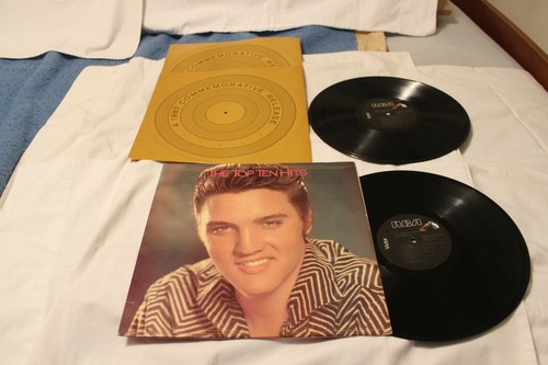 Elvis Presley 2LP 1987 Commemorative Release with 2 Original Record Sl ...