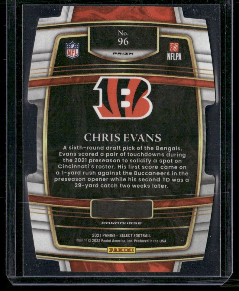 2021 Panini Select #96 Chris Evans Silver Prizm Die Cut | eBay