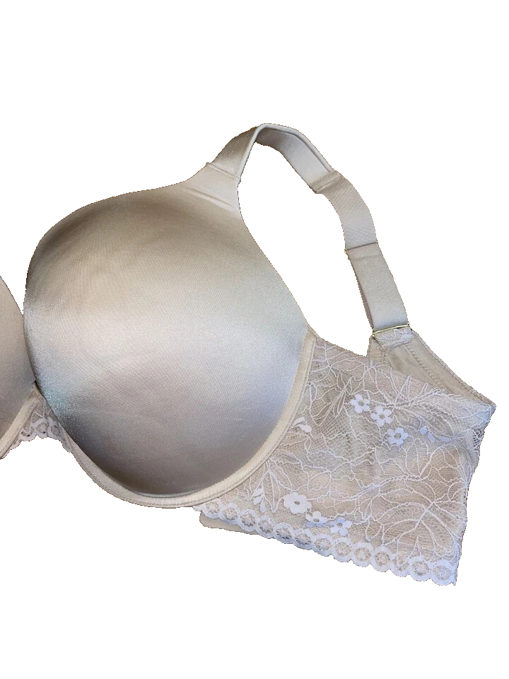Joyspun Women's Lifting Plunge Full-Figure Full Support Bra Beige Size ...