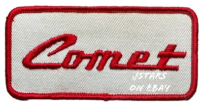 1960s 1970s MERCURY COMET CAR RED WHITE HAT SHIRT EMBROIDERED PATCH ...