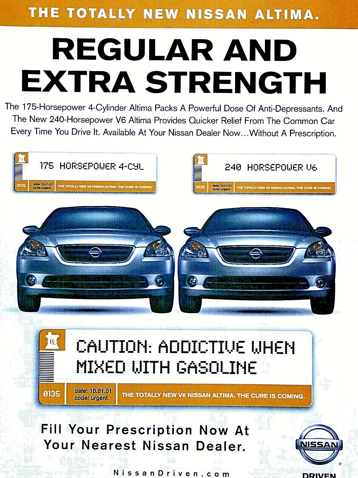 2001 Nissan Altima Vintage Regional Original Print Ad 8.5 x 11" | eBay