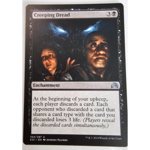 MTG Magic The Gathering Creeping Dread Enchantment Card 104/297 SOI ...