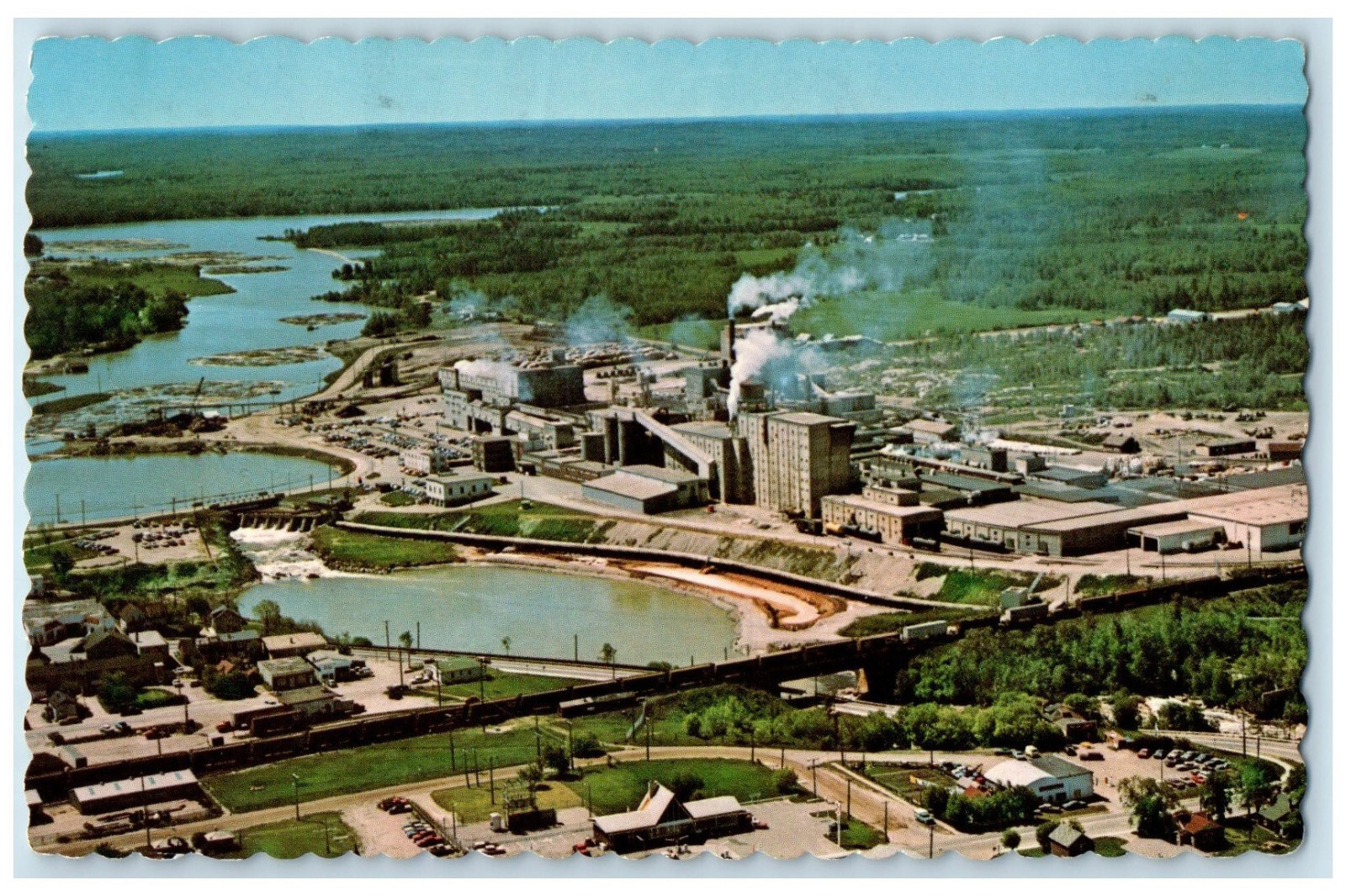 1971 Aerial View of Dryden Paper Company Limited Ontario Canada ...