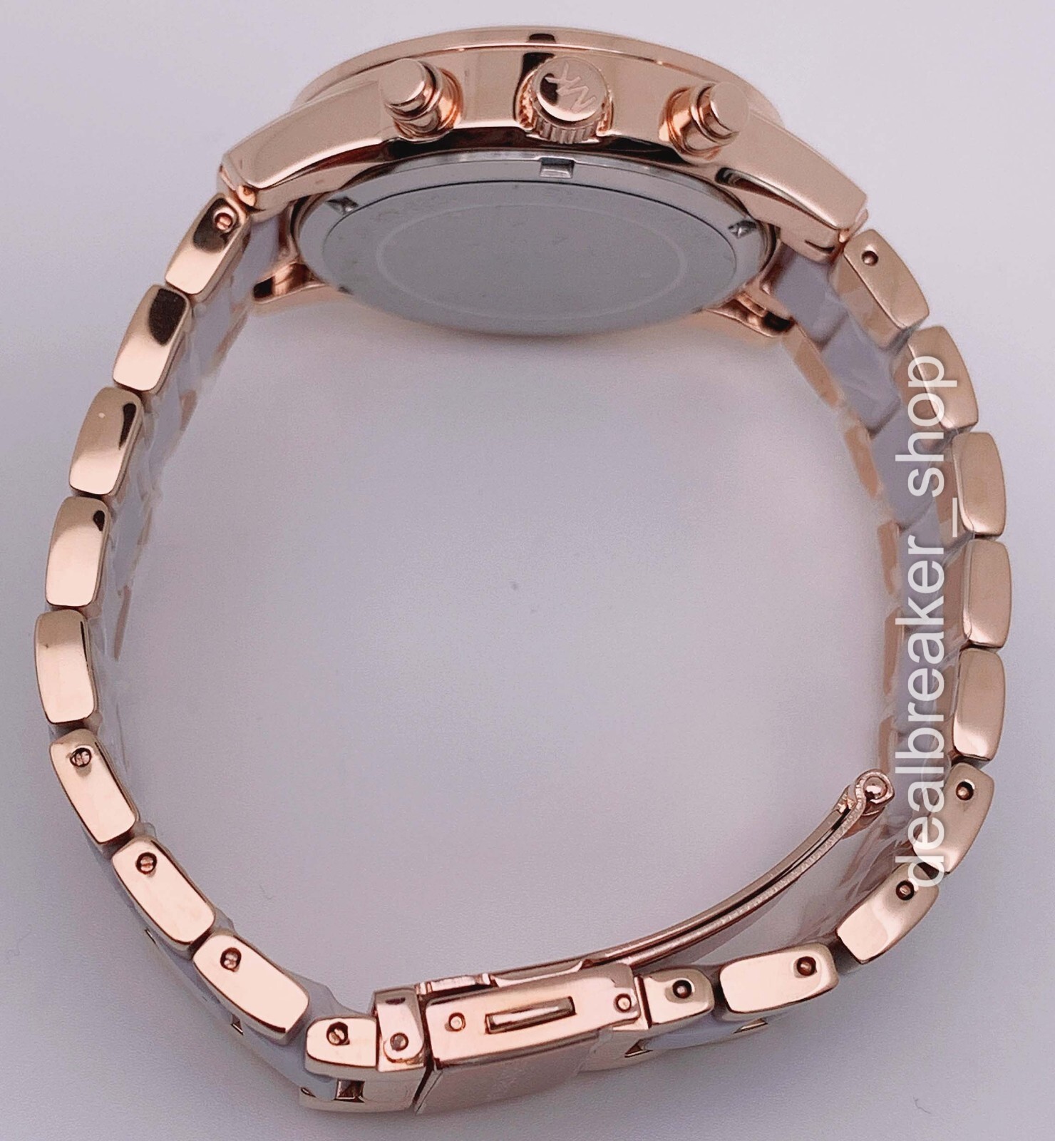 MICHAEL KORS MK6324 Ritz Rose Gold Chronograph White Cristal Dial ...