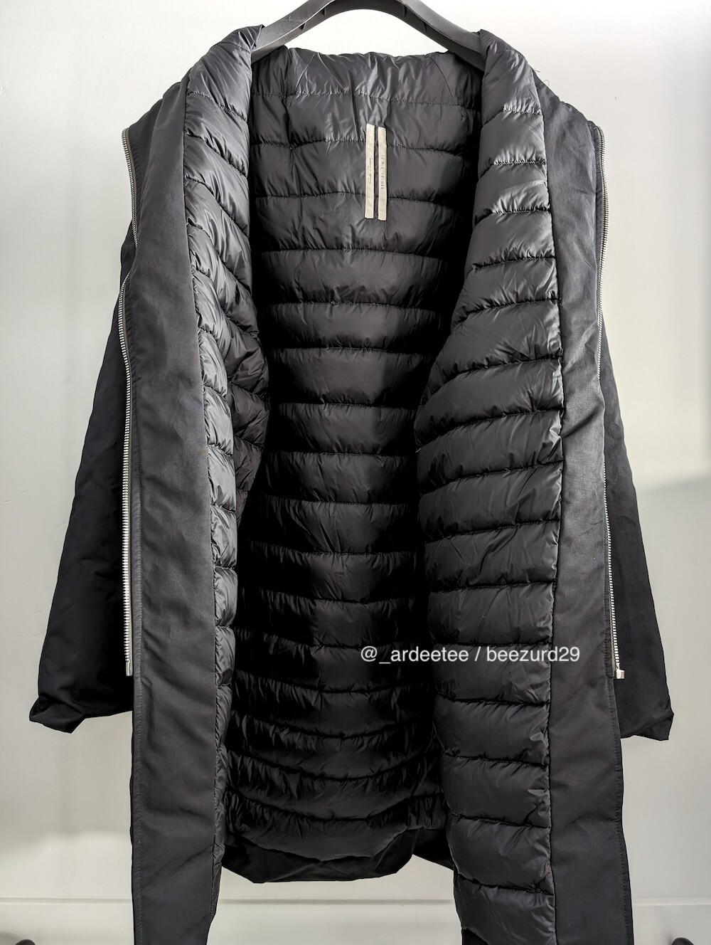 RICK OWENS RARE SAMPLE GOOSE DOWN JUMBO GIMP COAT PARKA FW22 STROBE ...