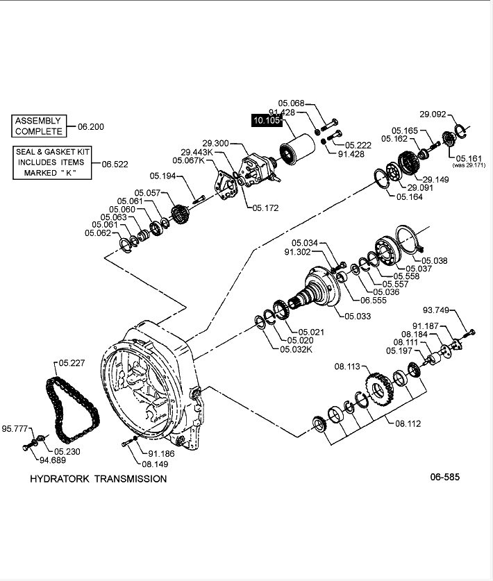 CLARK Forklift Transmission Filter (Fits GPS Models + More) #247050 Key ...