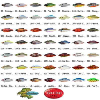 Rat-L-Trap Lipless Crankbait 1/4oz MINI Any 43 Color Bill Lewis MT ...