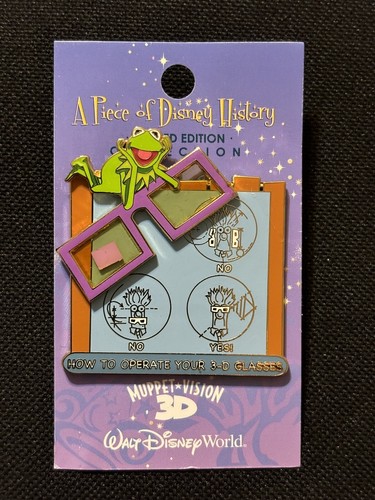 DISNEY WDW PIECE OF DISNEY HISTORY 2005 MUPPET VISION 3D PIN ON CARD LE ...