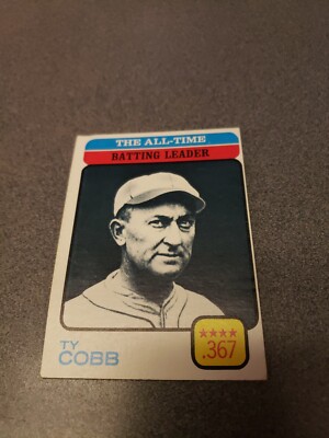 1973 Topps All-Time Batting Leaders Ty Cobb #475, Detroit Tigers | eBay