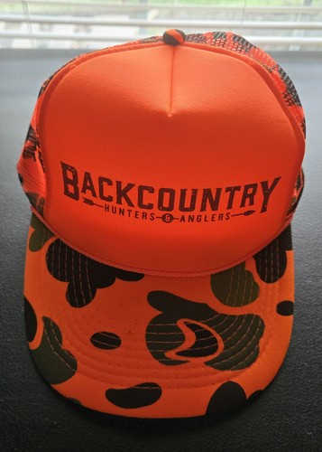Backcountry Hunters And Anglers BHA Old School Orange Camo Foam Padded ...